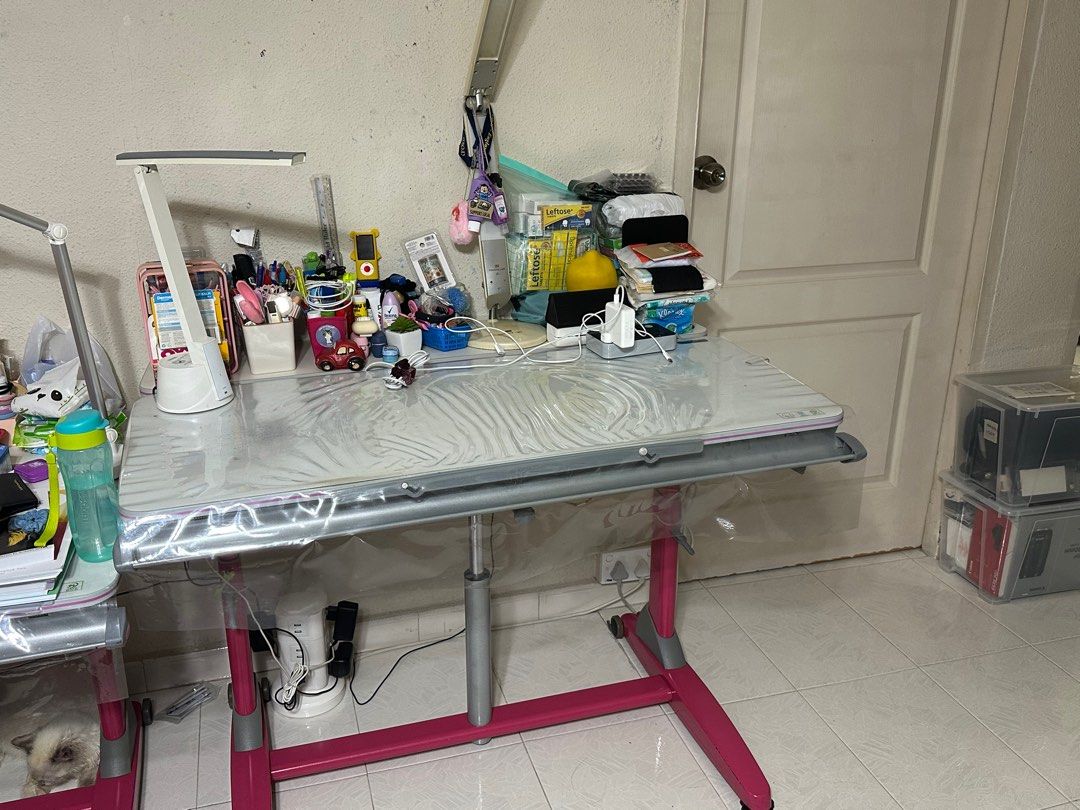 Study table for 2 table. Height can be adjusted., Furniture & Home ...