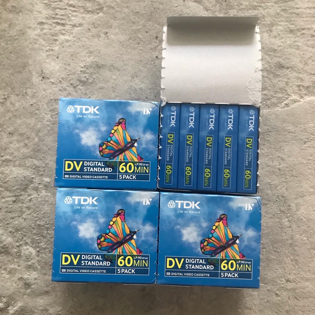 TDK Blank miniDV casette tape, Photography, Video Cameras on Carousell