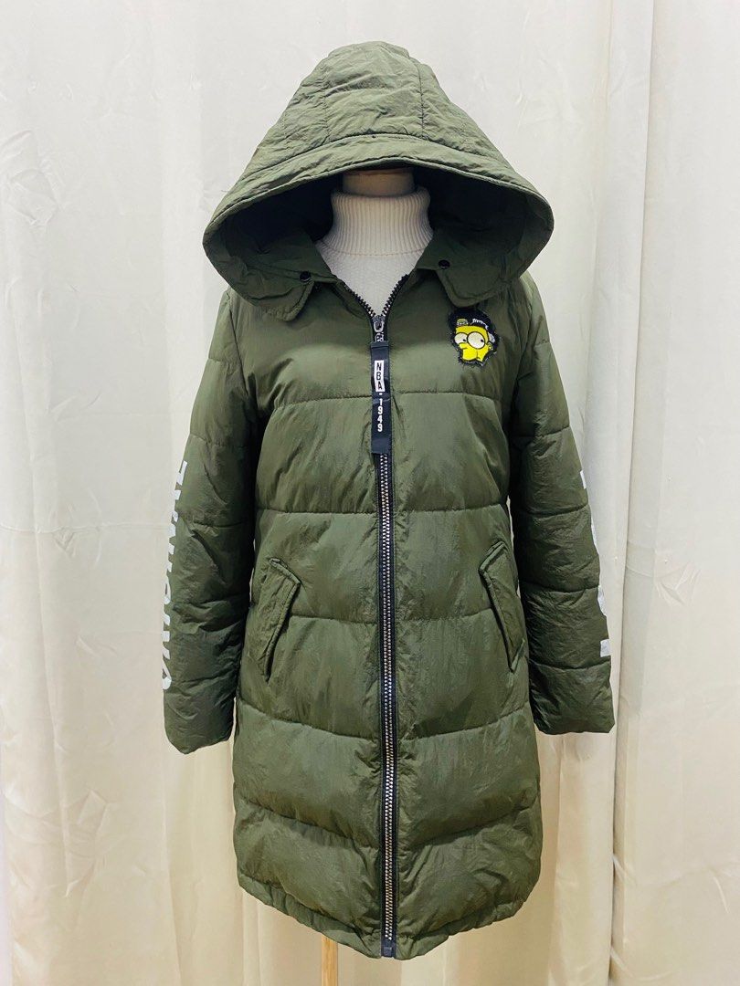 The Simpsons Army Green Puffer Coat, Women's Fashion, Coats, Jackets ...