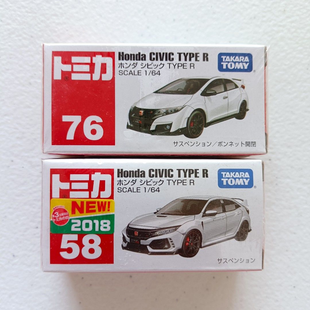 Tomica Honda Civic Type R (fk2 and fk8), Hobbies & Toys, Toys & Games ...