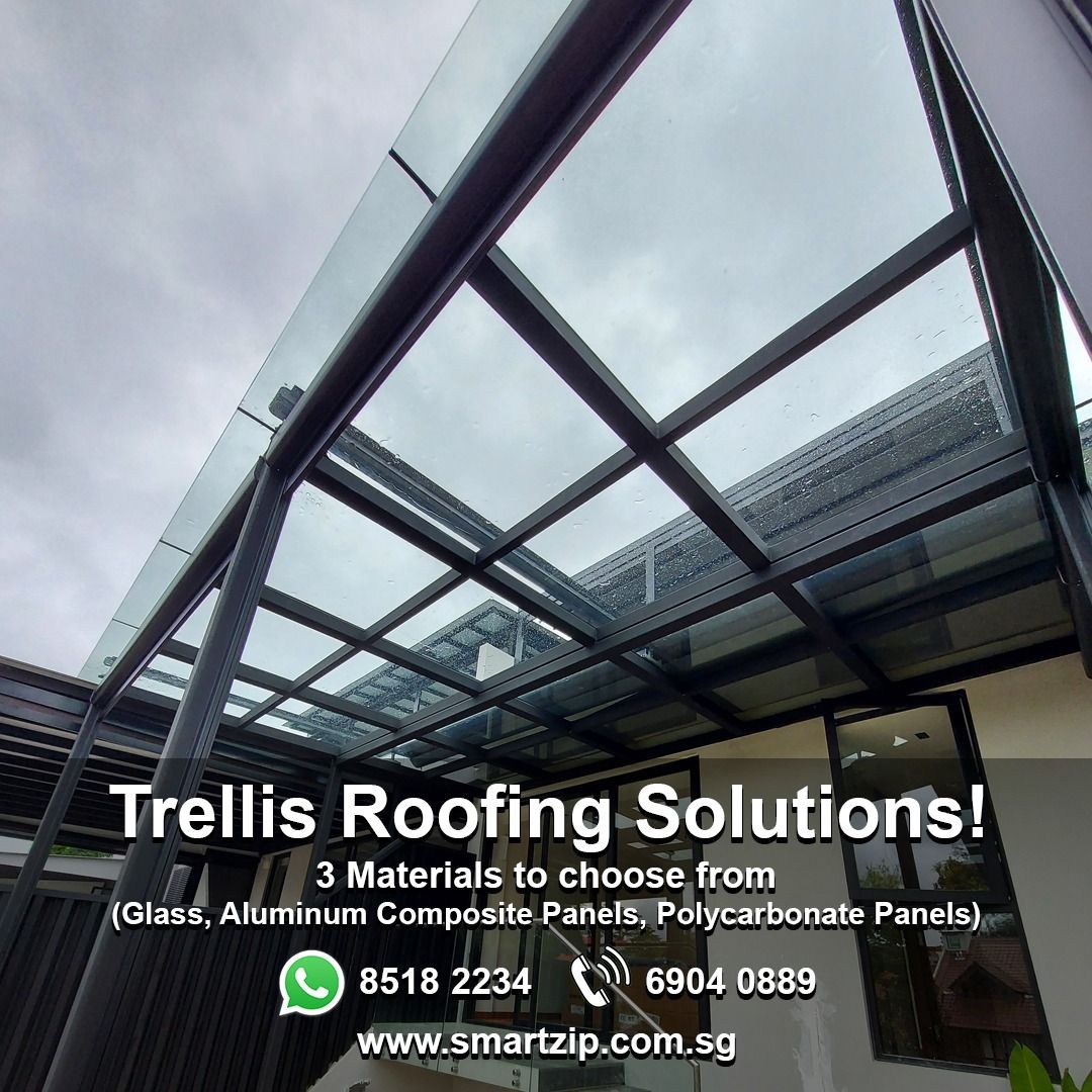 Trellis Roofing Solutions! For your ROOFLESS Balcony/Patio/Yard! (Glass ...