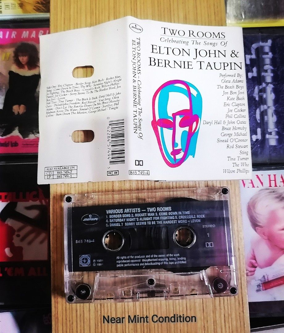 Two Rooms Celebrating the Songs of Elton John and Bernie Taupin Cassette Tape Original Cassette ...