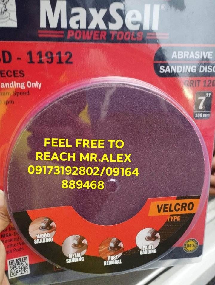 Velcro Sanding Disc, Commercial & Industrial, Construction Tools ...
