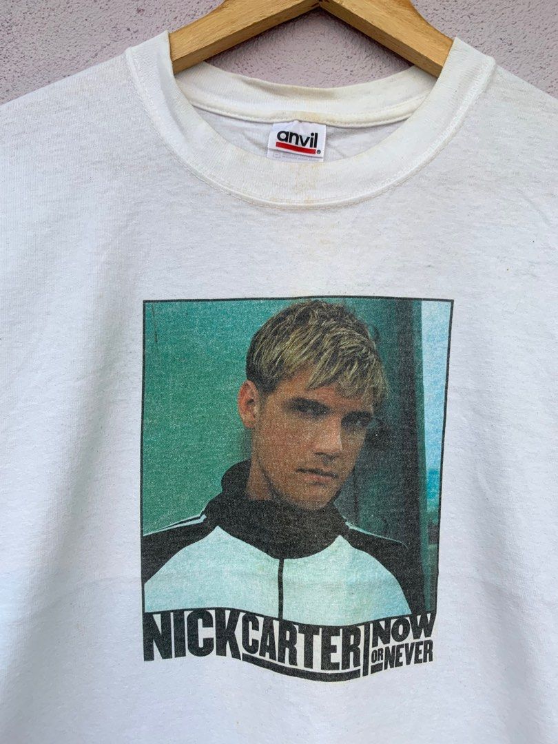 Vintage Nick Carter Backstreet Boys Tshirt, Men's Fashion, Tops & Sets ...