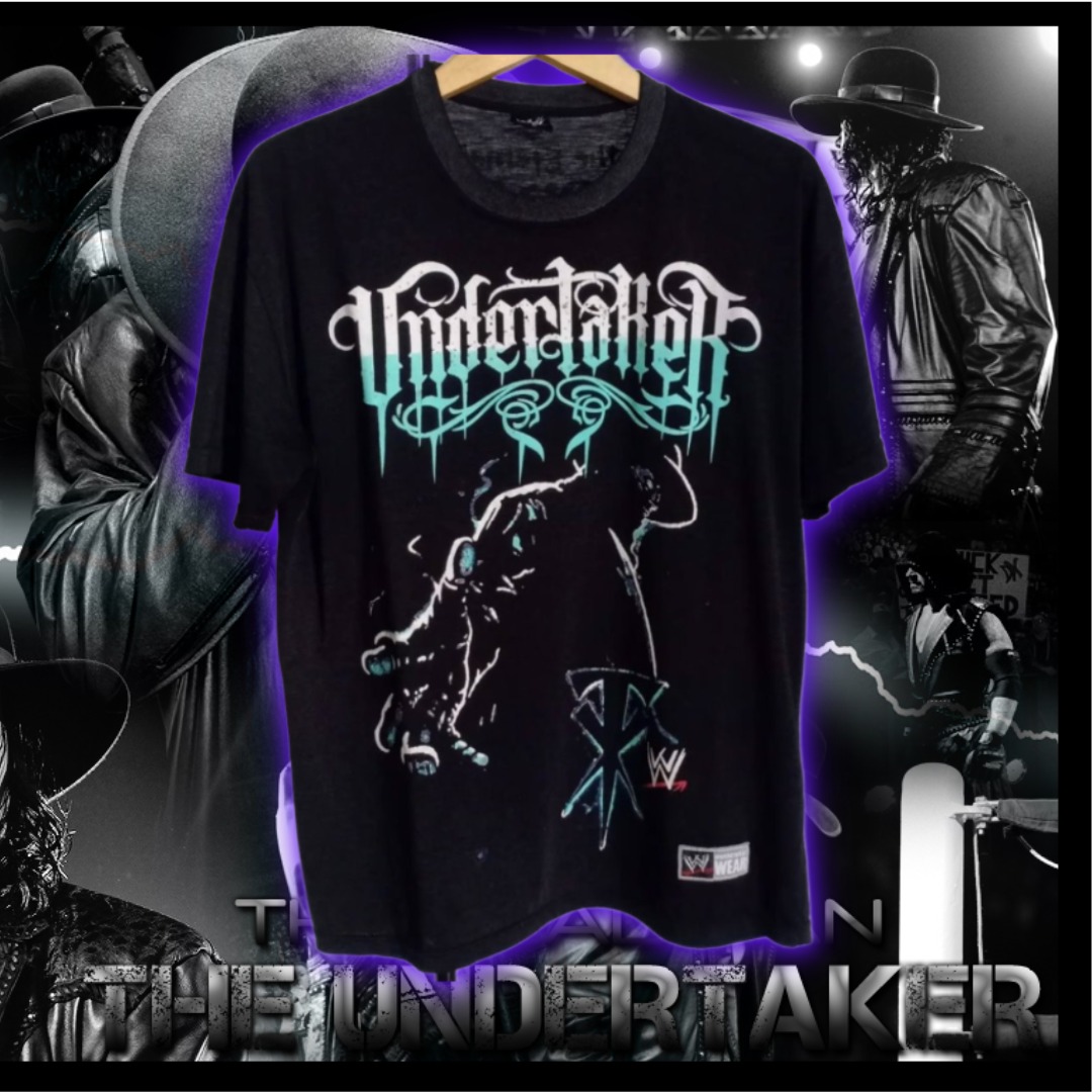 Vintage WWE The Undertaker Tshirt, Men's Fashion, Tops & Sets, Tshirts ...