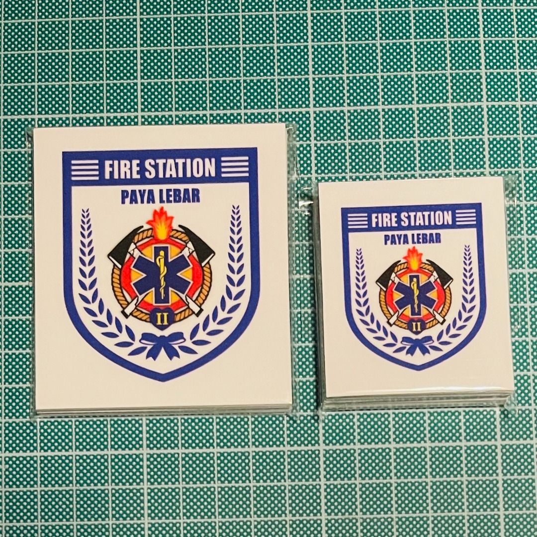Waterproof Stickers . SCDF Paya Lebar Fire Station . 70x80mm & 50x60mm ...