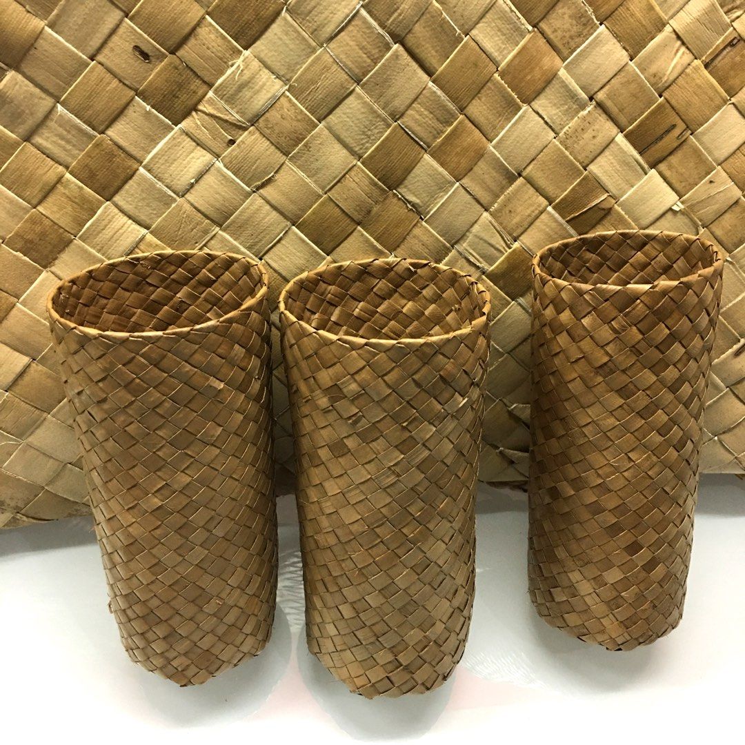 Weave Rattan Round Container, Furniture & Home Living, Home Decor ...