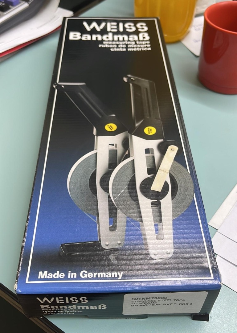 Weiss Bandmab Stainless Steel Tank Sounding Measuring Tape c/w Bob ...