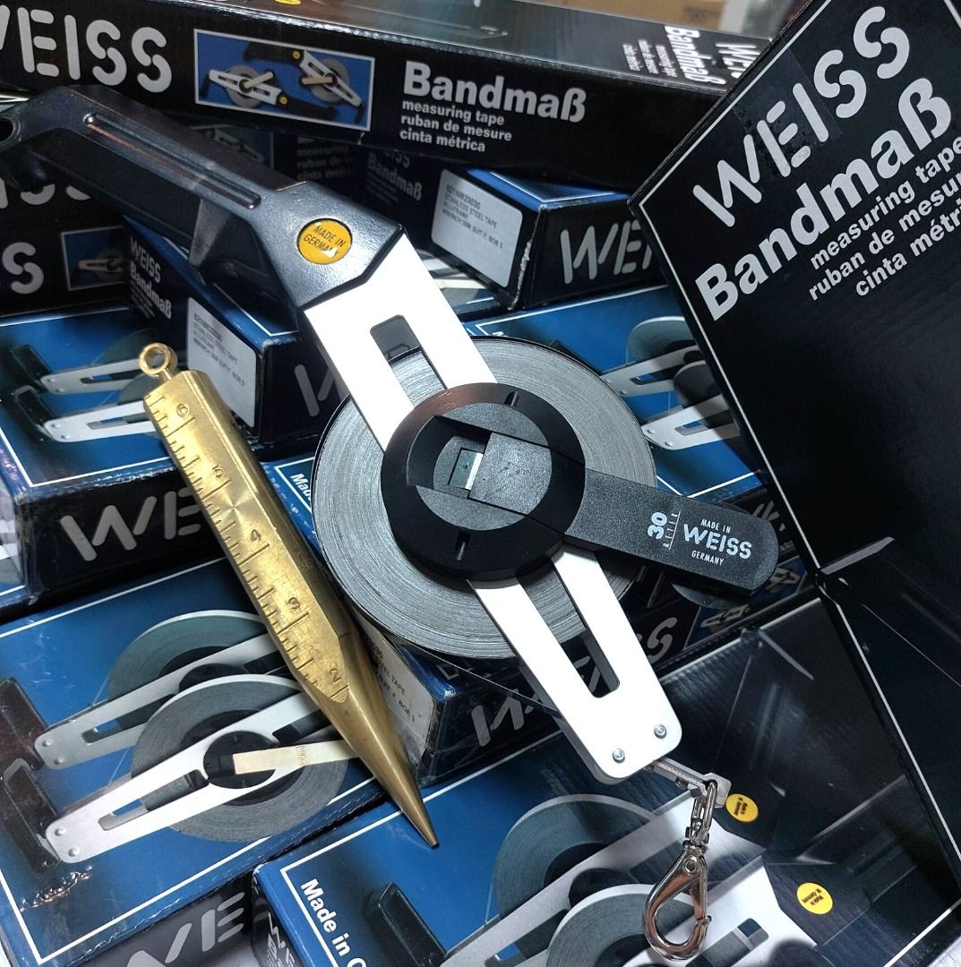 Weiss Bandmab Stainless Steel Tank Sounding Measuring Tape c/w Bob, Furniture & Home Living ...