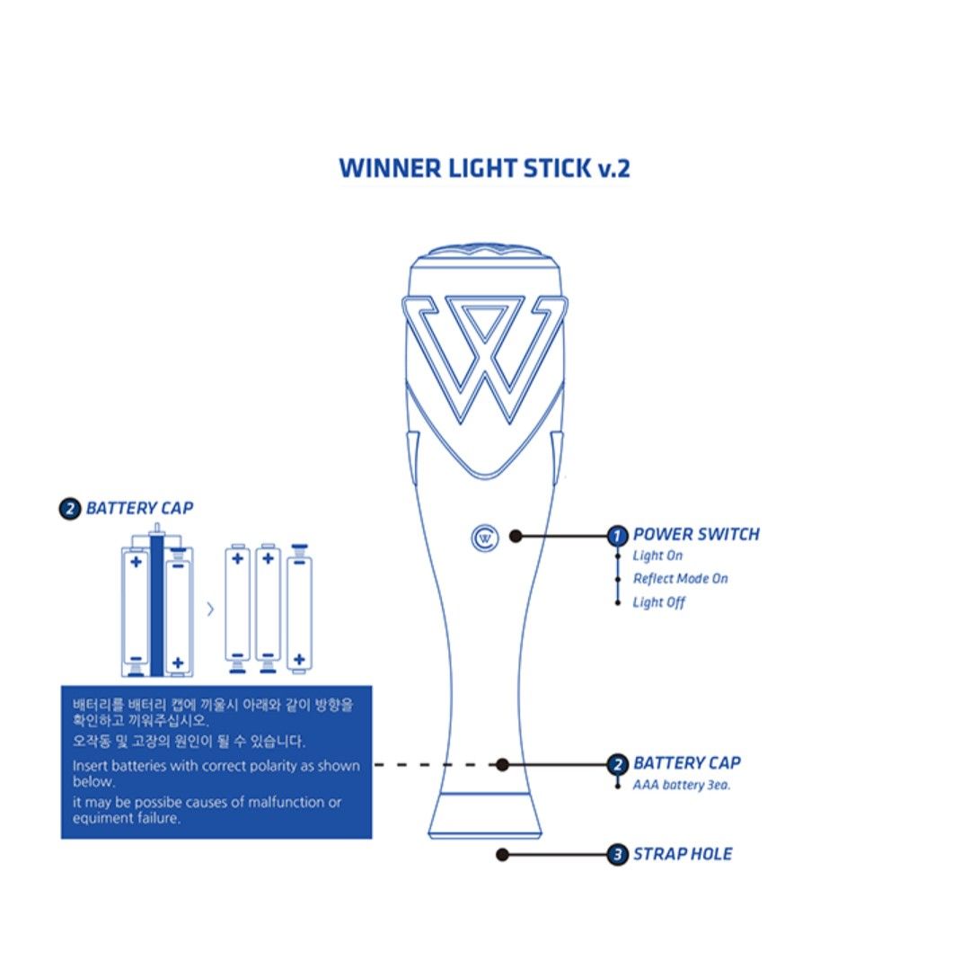 Winner Official Light Stick Ver. 2, Hobbies & Toys, Memorabilia ...