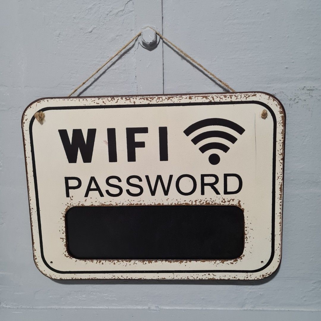 Wooden WiFi Password Sign Plaque Haning Board, Furniture & Home Living ...