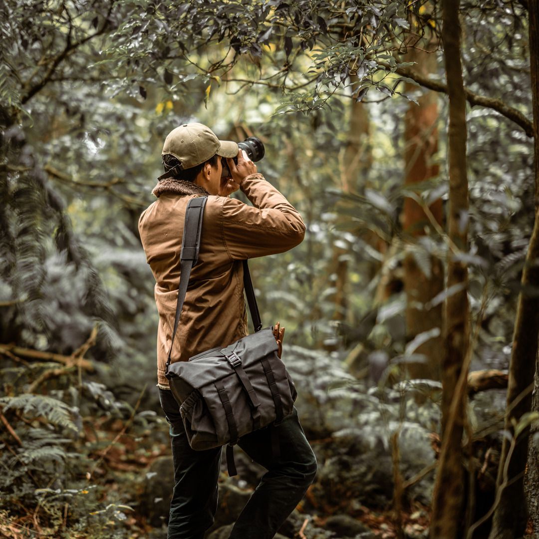 Wotancraft Upgraded Pilot Travel Camera Bag 10L - Khaki/Charcoal Black ...