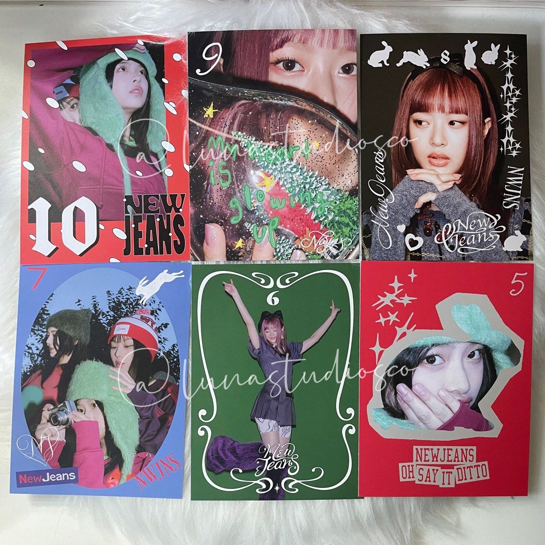WTS LFB NewJeans Omg Weverse Photocards SET C Message Cards Pcs Nwjns Hanni Minji Haerin ...