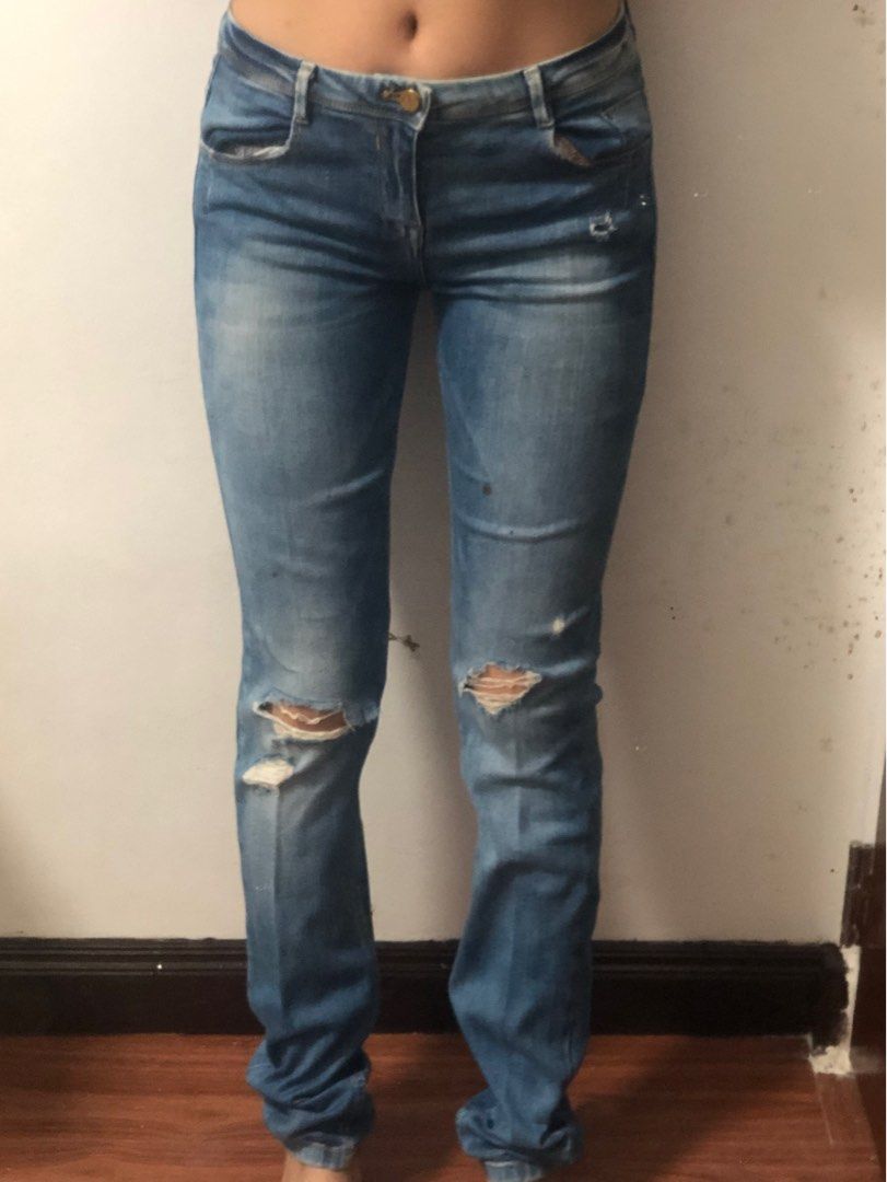ZARA Denim Ripped Skinny Jeans., Women's Fashion, Bottoms, Jeans on ...