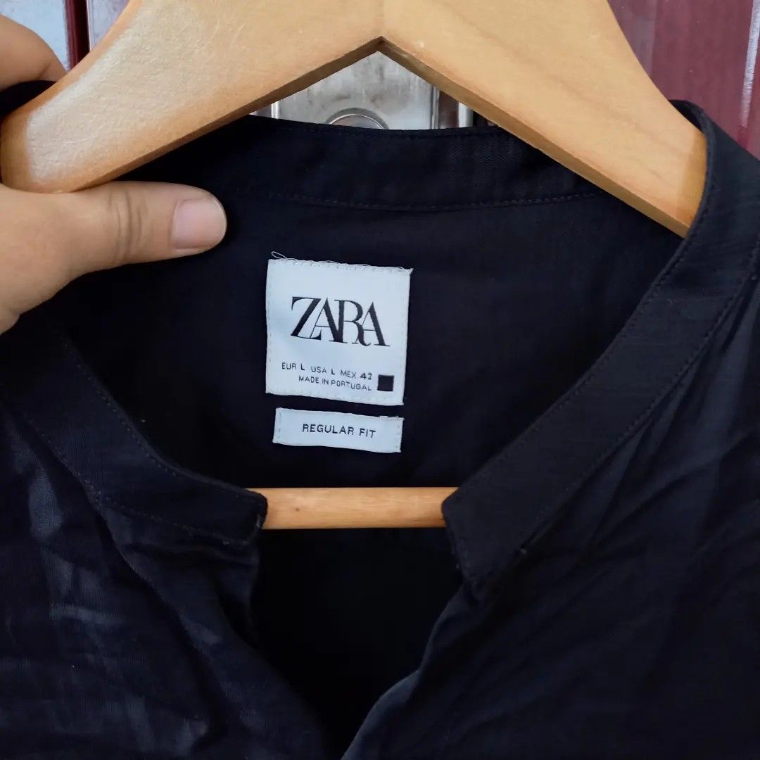 ZARA MAN BUTTON DOWN STAND COLLAR, Men's Fashion, Tops & Sets, Tshirts ...