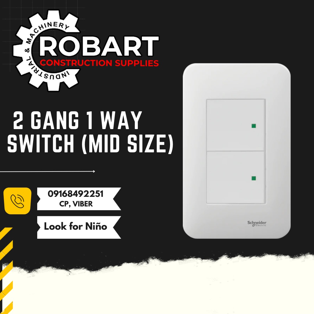 16A 2 Gang 1 Way Switch (Mid size), Commercial & Industrial ...