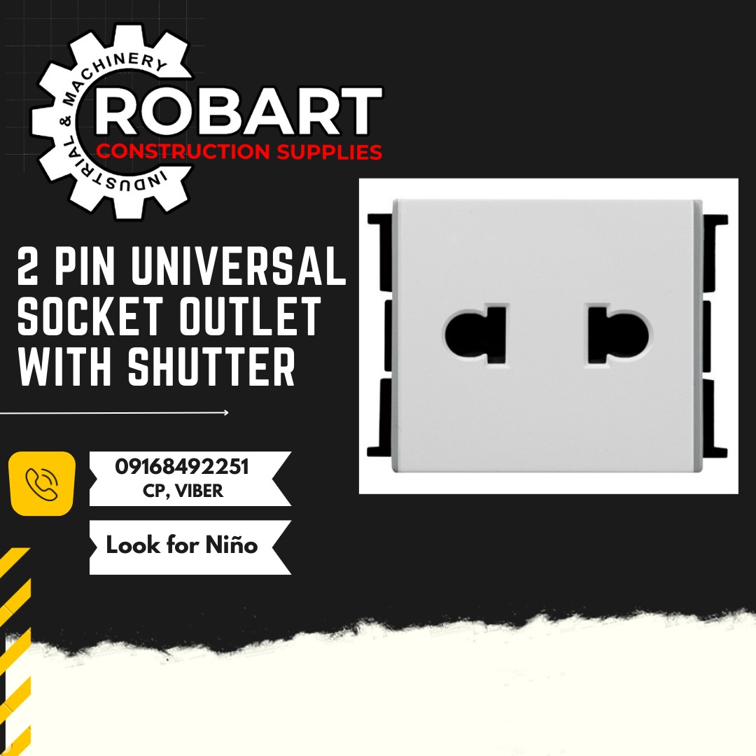 2 Pin Universal Socket Outlet with Shutter, Commercial & Industrial ...