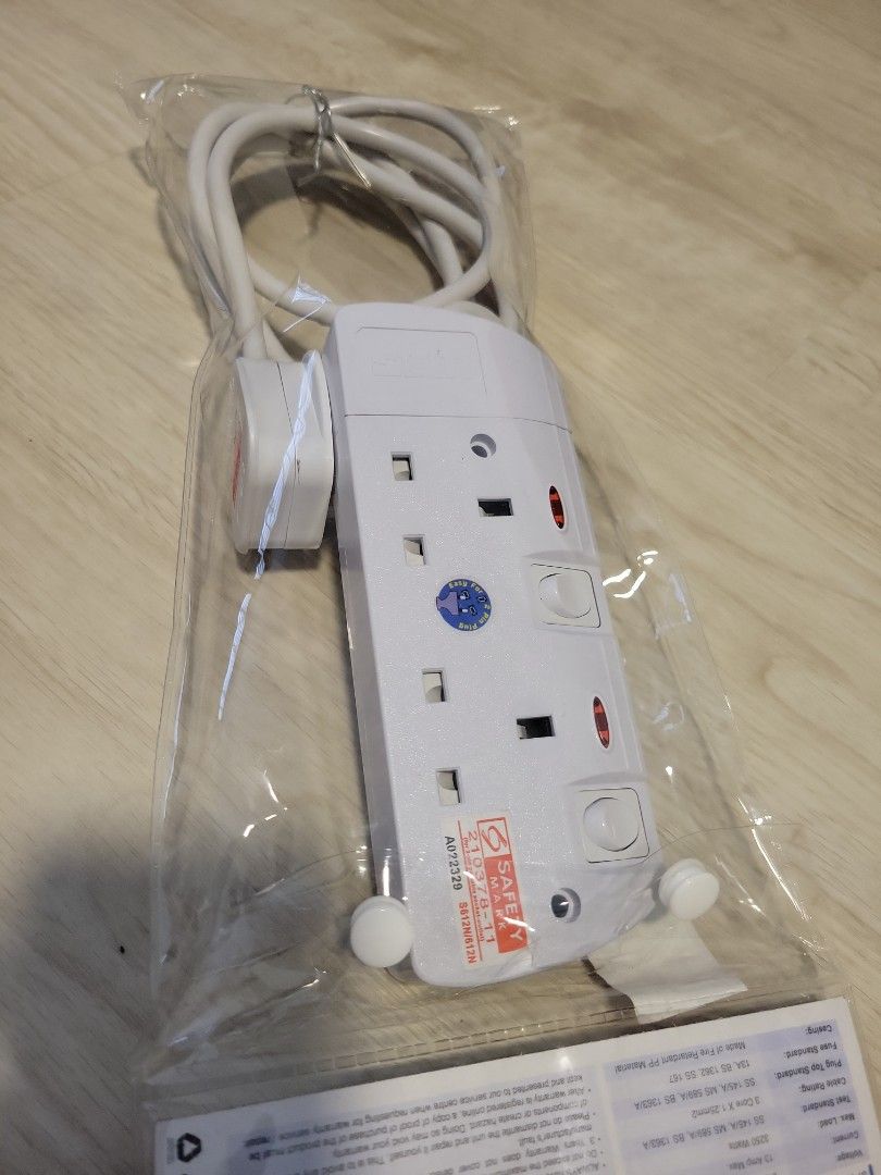 2 way power strip/ power extension, TV & Home Appliances, Electrical ...