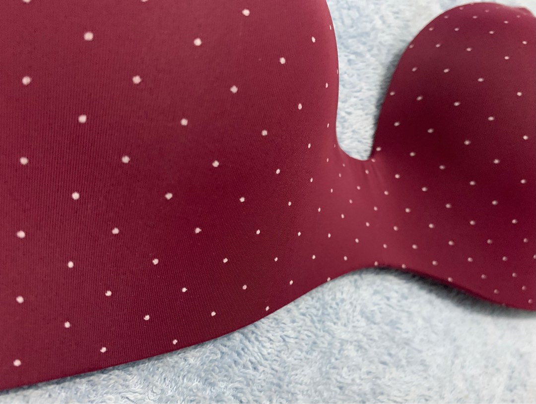 36B Burgundy Premium Nonwire Highly Recommended, Women's Fashion ...