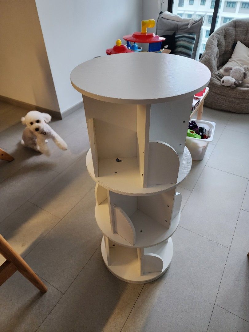 3 tiered turning bookshelf, Furniture & Home Living, Furniture, Shelves ...