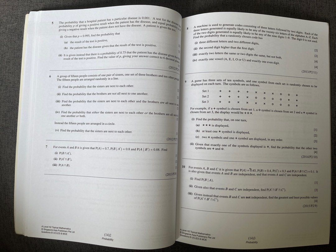 A level H2 Math Topical TYS (2010-2019) with Answer Key, Hobbies & Toys ...