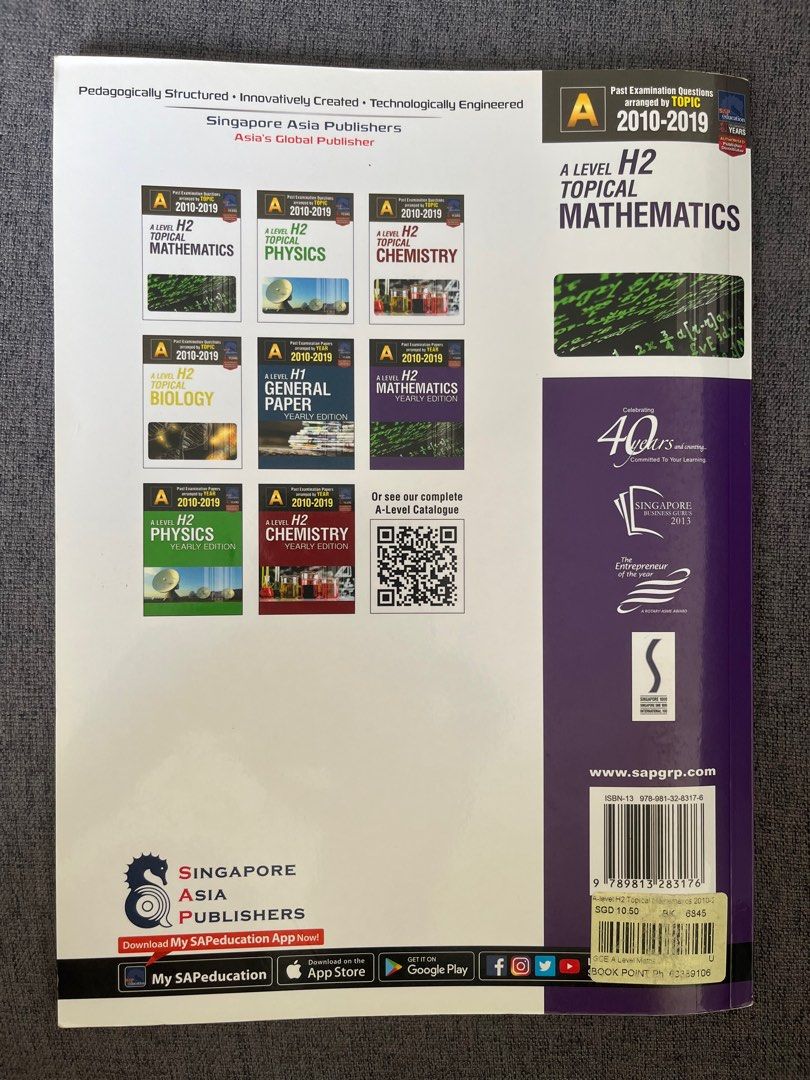 A level H2 Math Topical TYS (2010-2019) with Answer Key, Hobbies & Toys ...