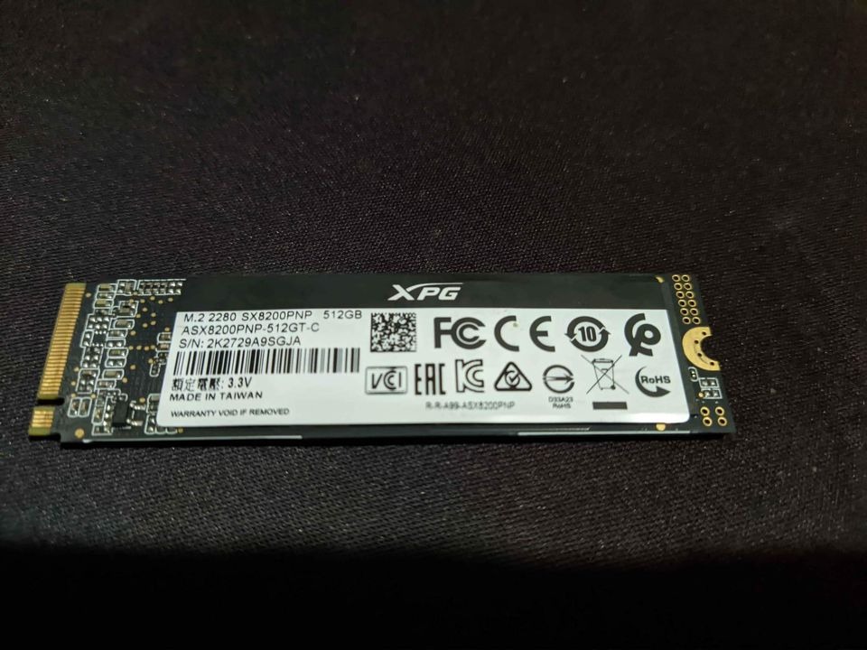 Adata 512GB XPG SX8200 Pro NVME PCIe SSD, Computers & Tech, Parts ...