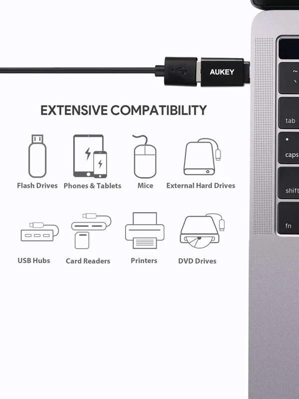 AUKEY USB 3.0 A to C Adapter 3-Pack, Computers & Tech, Parts ...