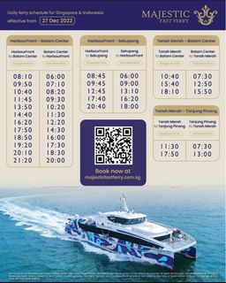 Batam Ferry Tickets Majestic | Batam Fast | Sindo Ferry, Tickets ...
