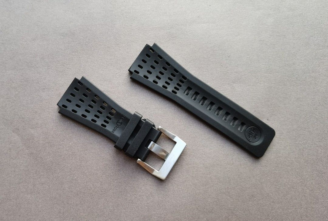 BELL & ROSS 24mm Tropic Diver Rubber Watch Strap, Men's Fashion ...