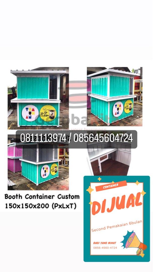Booth Container Gerobak Jualan, Perabotan Rumah di Carousell