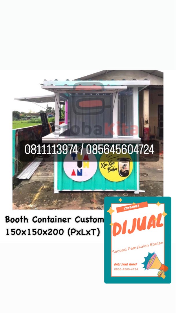 Booth Container Gerobak Jualan, Perabotan Rumah di Carousell