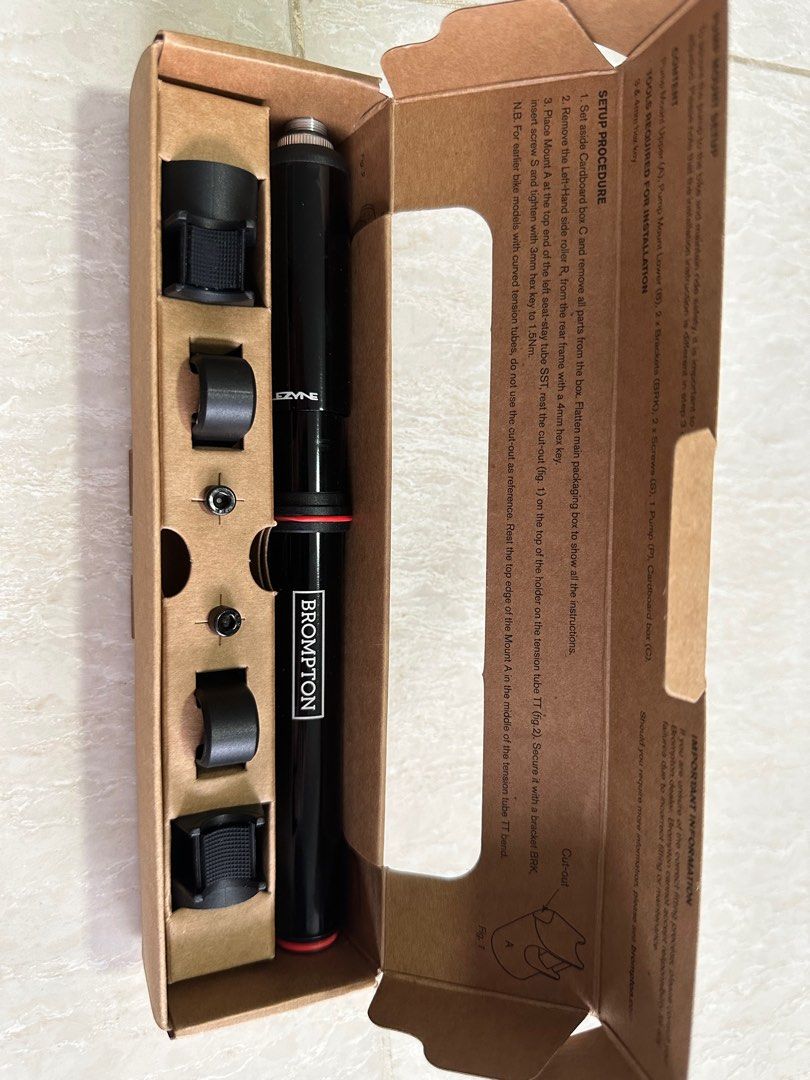Brompton pump BNIB, Sports Equipment, Bicycles & Parts, Parts ...