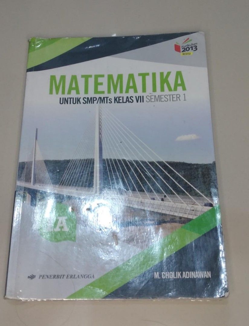 BUKU MATEMATIKA 1A SMP 1 KELAS 7 VII K13 REVISI PENERBIT ERLANGGA, Buku & Alat Tulis, Buku ...