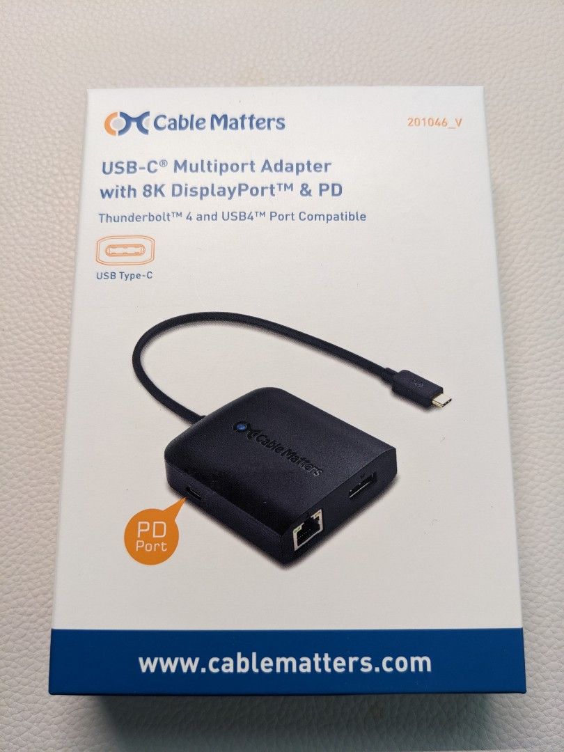 Cable Matters USB C Multiport Adapter (USB C Hub DisplayPort 1.4), 2X ...