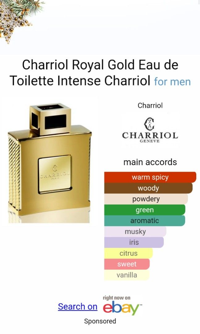 Charriol Royal Gold Intense For Men 100ml by CHARRIOL GENEVE PARIS ...