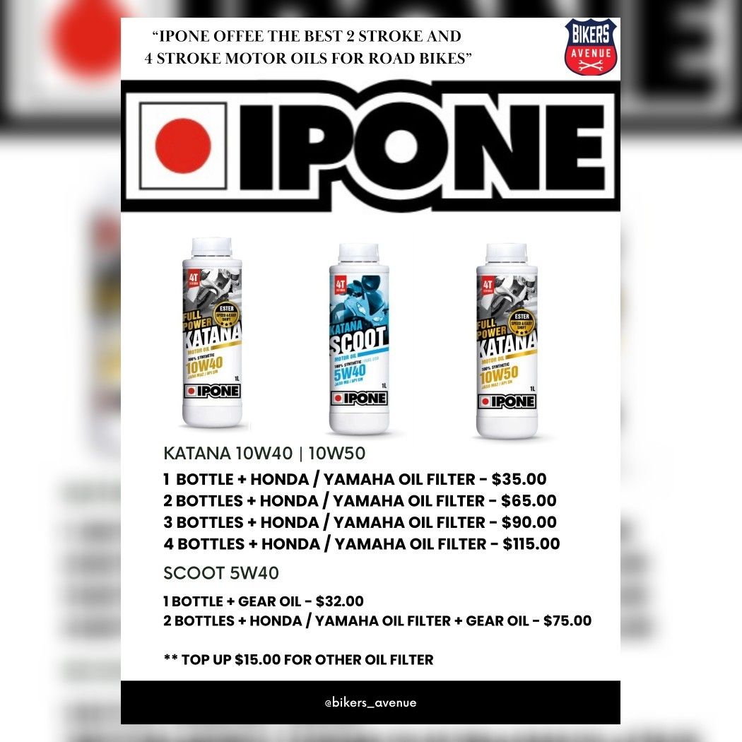 CNY IPONE ENGINE OIL PROMO(*NOW TILL 28 FEB 2023 ONLY*), Motorcycles ...