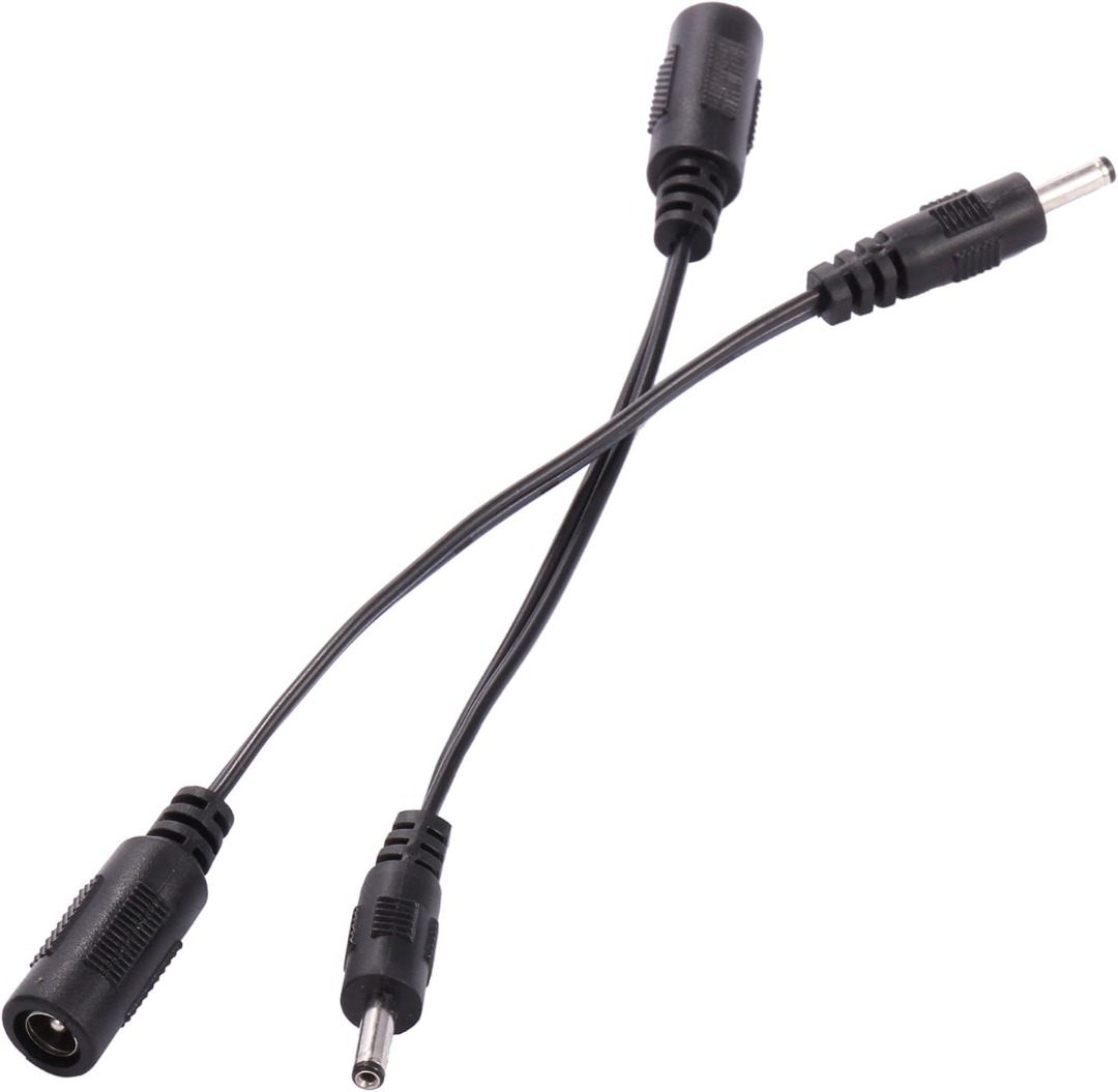 COLM 5.5mm x 2.1mm female to 3.5mm x 1.35mm Male Plug socket DC Power ...