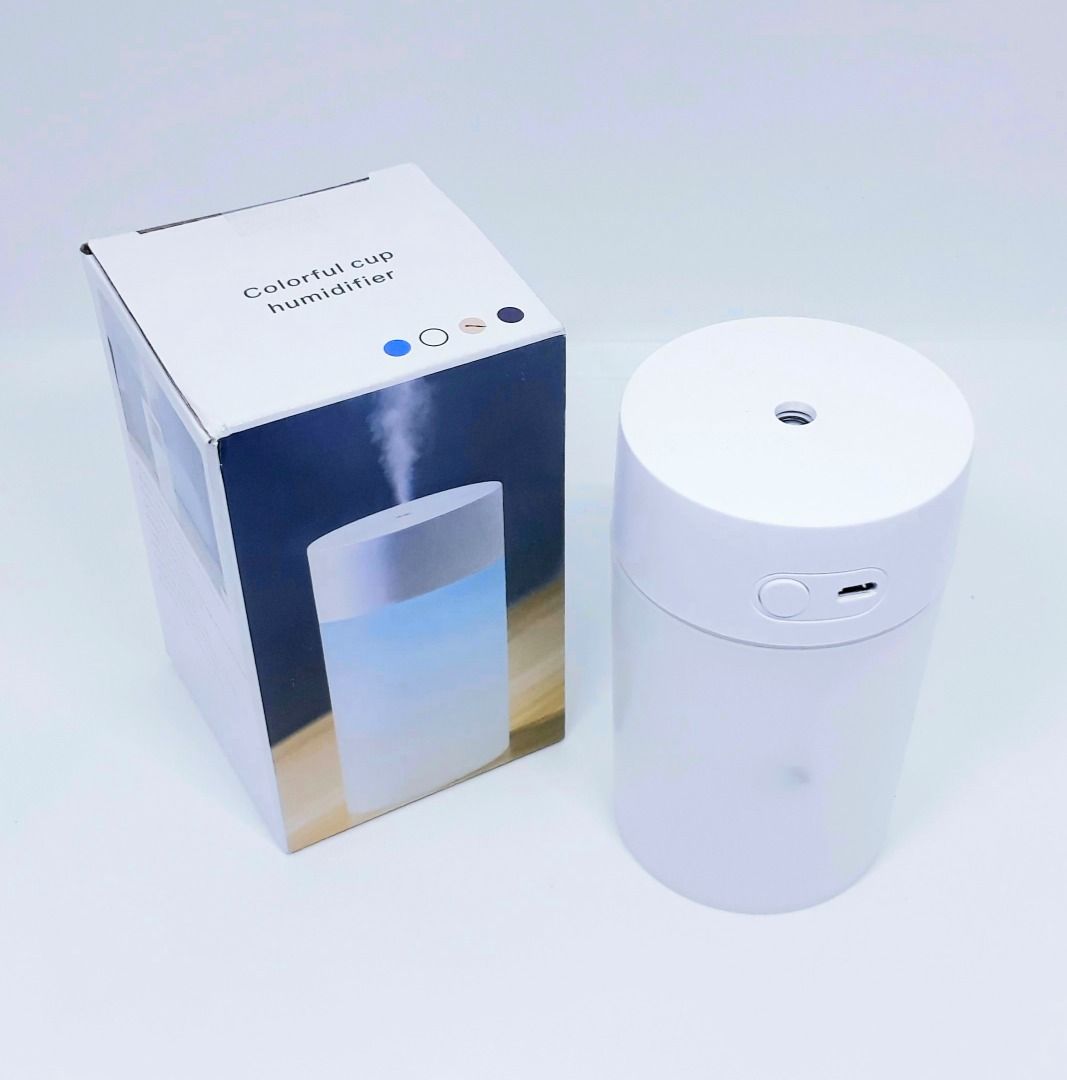 GZE Colorful Cup Diffuser & Mini Lamp 260ml with 2 FREE Oils, Furniture ...