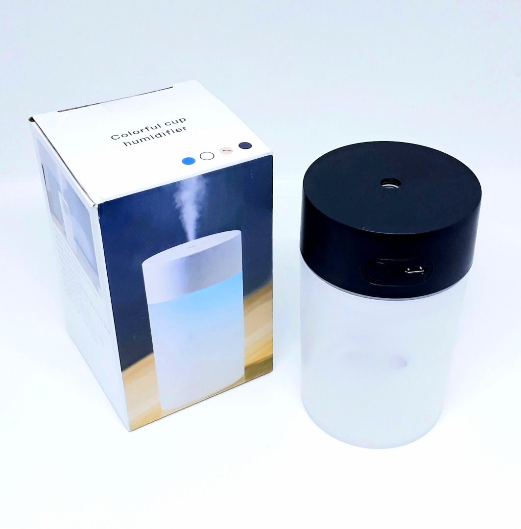 GZE Colorful Cup Diffuser & Mini Lamp 260ml with 2 FREE Oils, Furniture ...