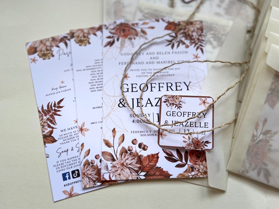 Complete Set Wedding Invitation, Hobbies & Toys, Stationary & Craft ...