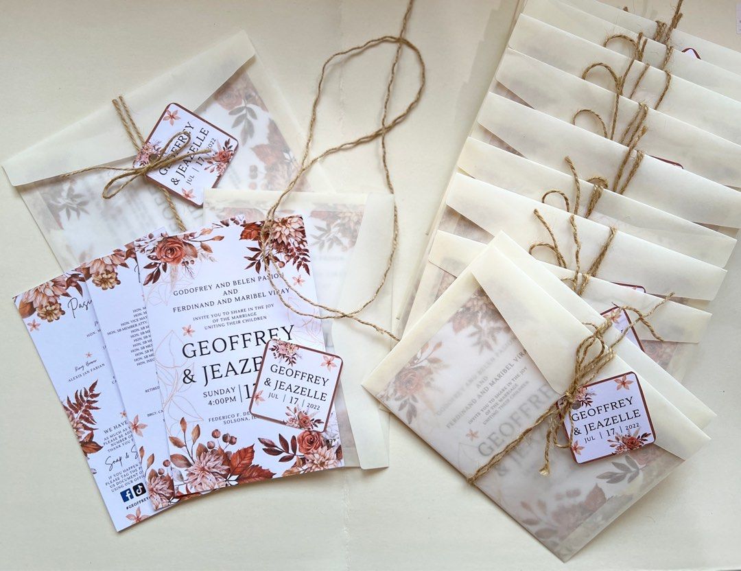 Complete Set Wedding Invitation, Hobbies & Toys, Stationary & Craft ...