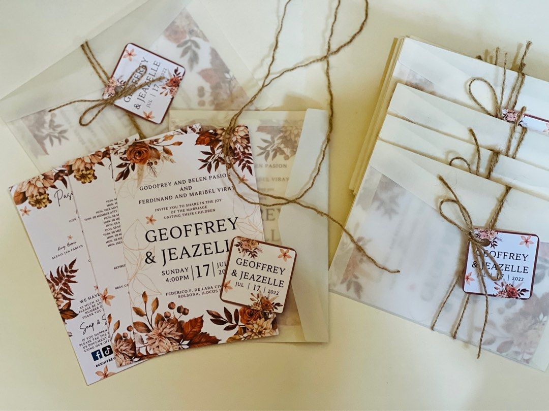 Complete Set Wedding Invitation, Hobbies & Toys, Stationary & Craft ...