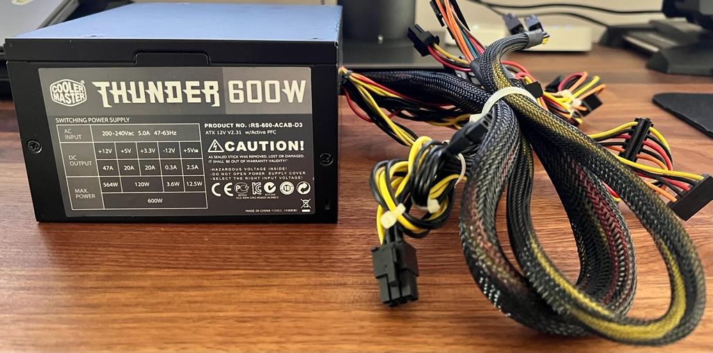 Cooler Master Thunder 600W PSU, Computers & Tech, Parts & Accessories ...