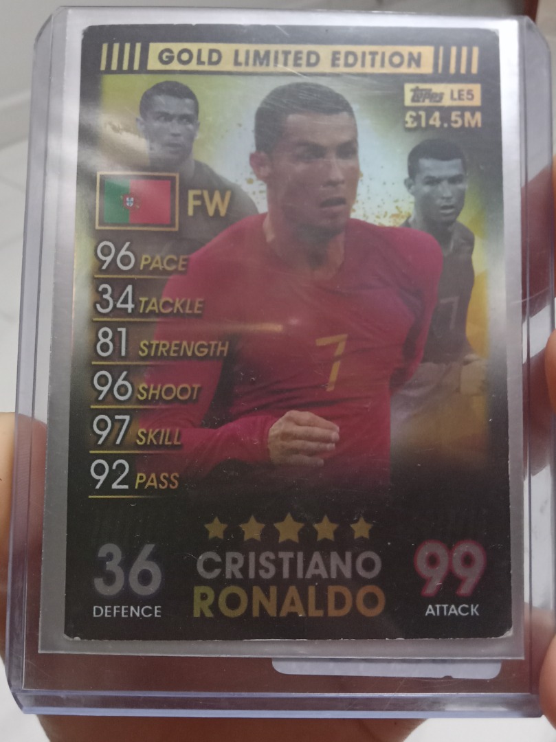 Cristiano Ronaldo Gold Limited Edition Match Attax 2015-2016 *RARE ...