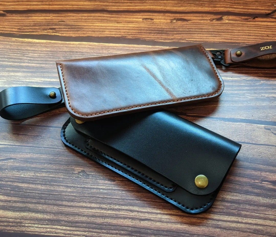 Custom Handmade your own Leather Trucker Wallet, Men's Fashion, Bags ...