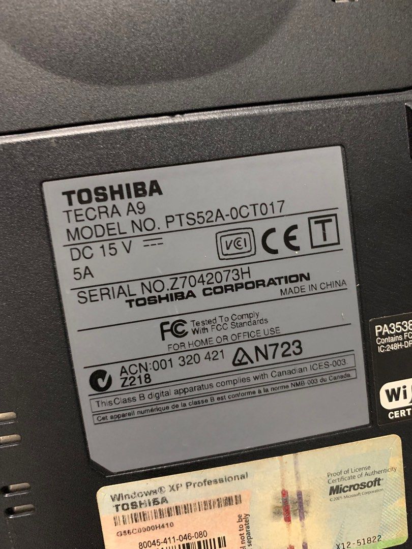 Defective: Toshiba Tecra A9 15" Screen No Power as is, Computers & Tech ...