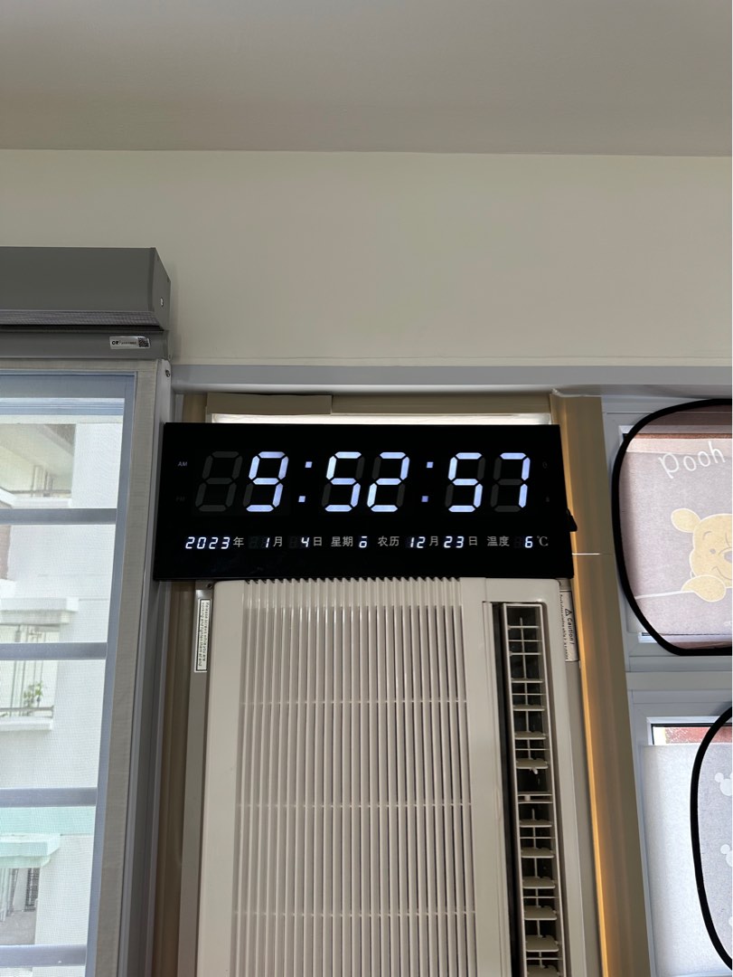 Digital Clock + Wang Nian li (lunar calendar), Furniture & Home Living ...