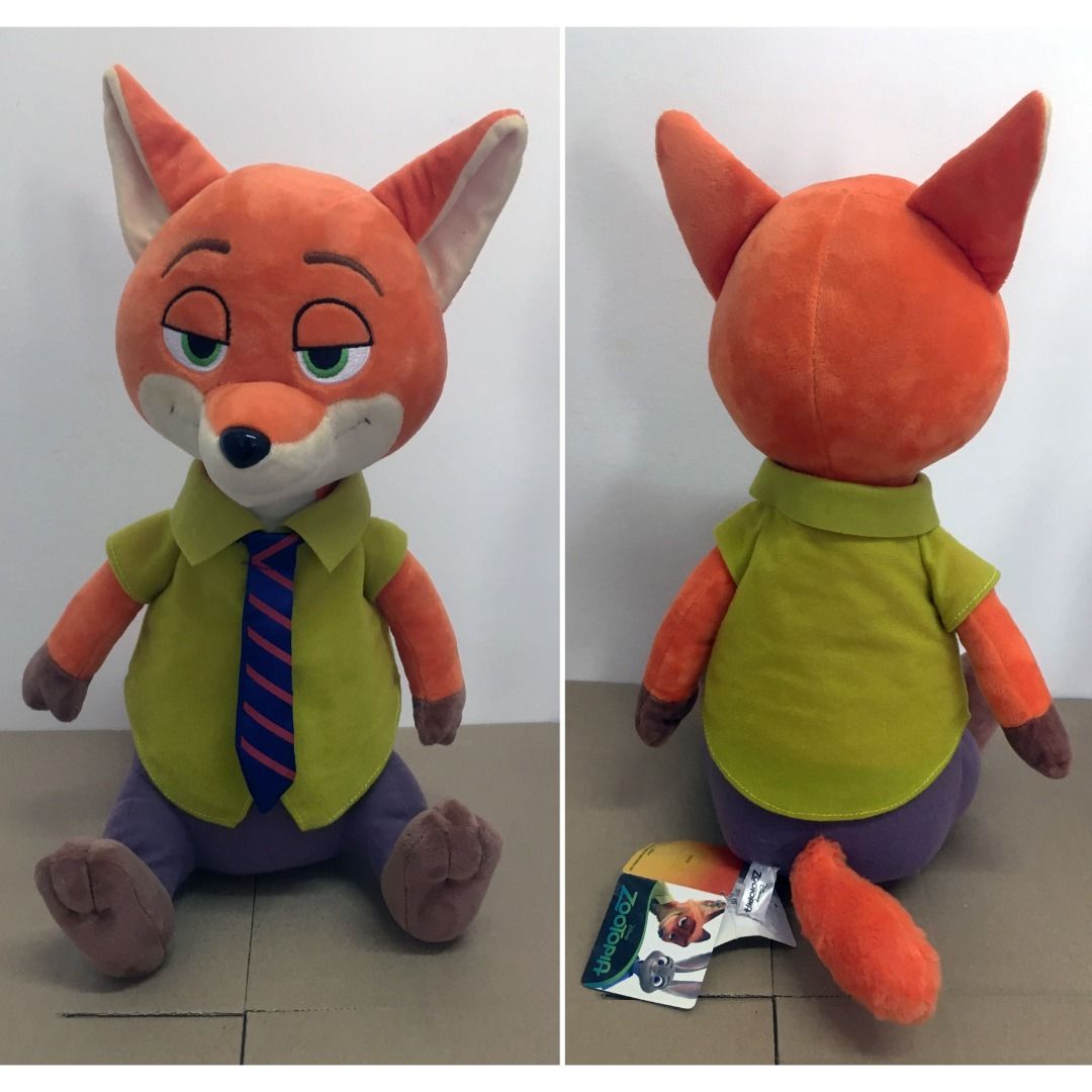 (2 for Rm140) Disney - Zootopia - Nick Wilde + Judy Hopps Big Sitting Plush Toys / 35cm, Hobbies ...