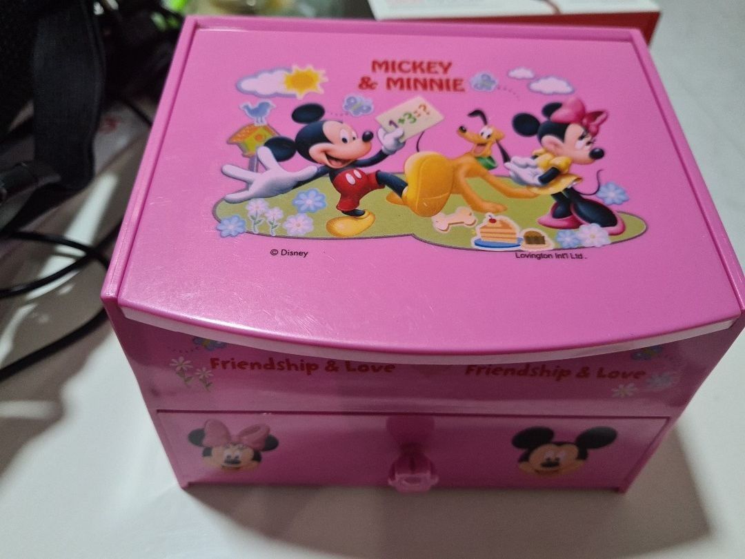 Disney Mickey & Minnie 2 tier Jewellery box, Women's Fashion, Jewelry ...